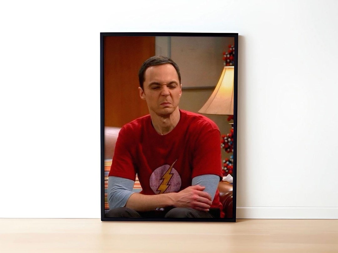 Sheldon Portrait Print: Funny Bathroom Wall Art Decor - Etsy