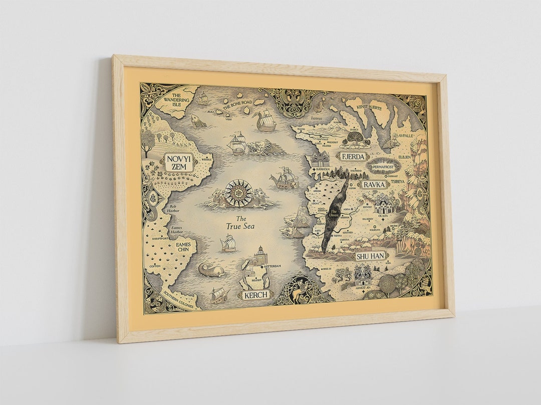 The Grishaverse Map Canvas,fantasy Map, Grisha Trilogy Map, Six of ...