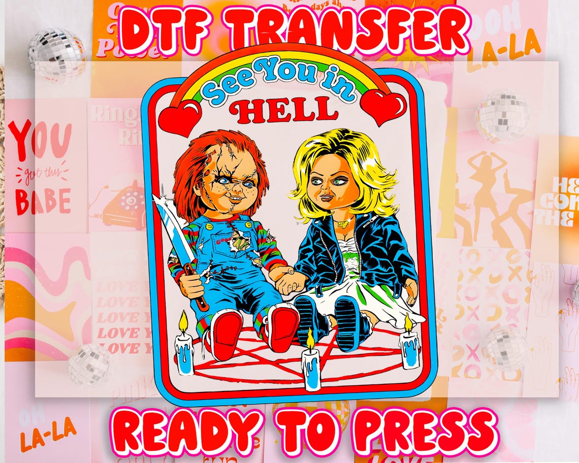 See You in Hell Chucky Halloween DTF Transfer Ready to Press - Etsy
