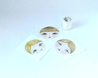 PDF Printable Art Doll Face Transfers Iron on Doll Faces | Etsy