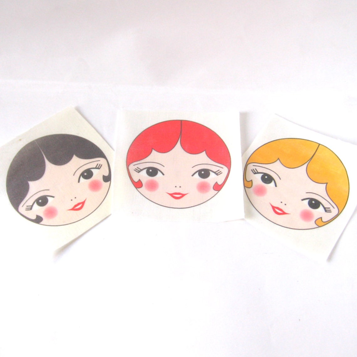 PDF Printable Art, Doll Face Transfers, Iron on Doll Faces, Printable ...