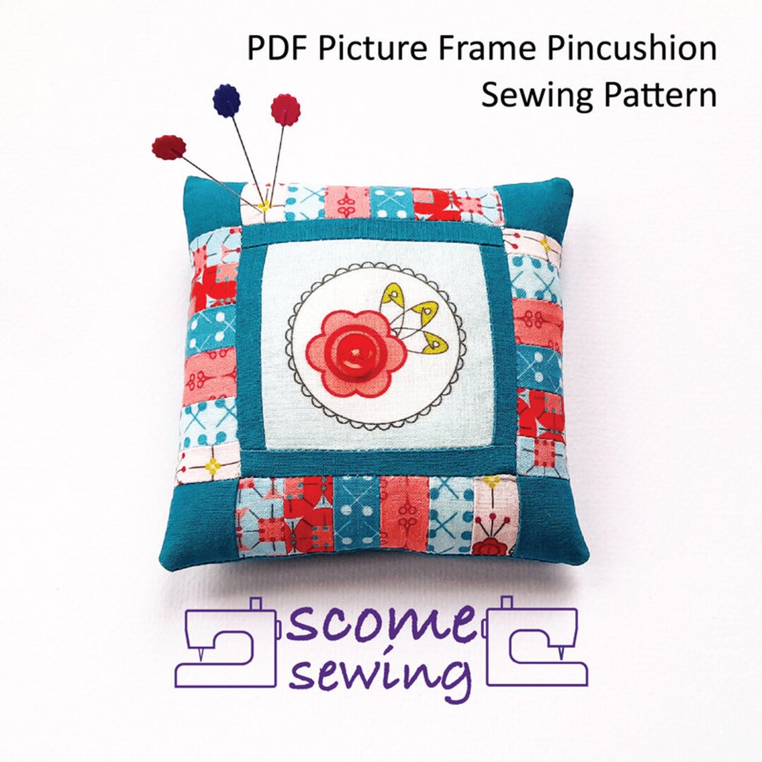 PDF Patchwork Pincushion Sewing Pattern, Modern Pincushion Template ...