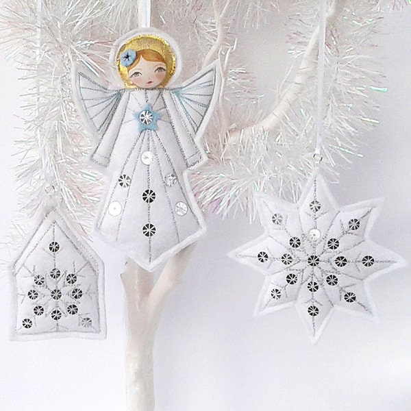 PDF Sewing Pattern, Felt Angel Pattern, Modern Folk Angel Template, DIY ...