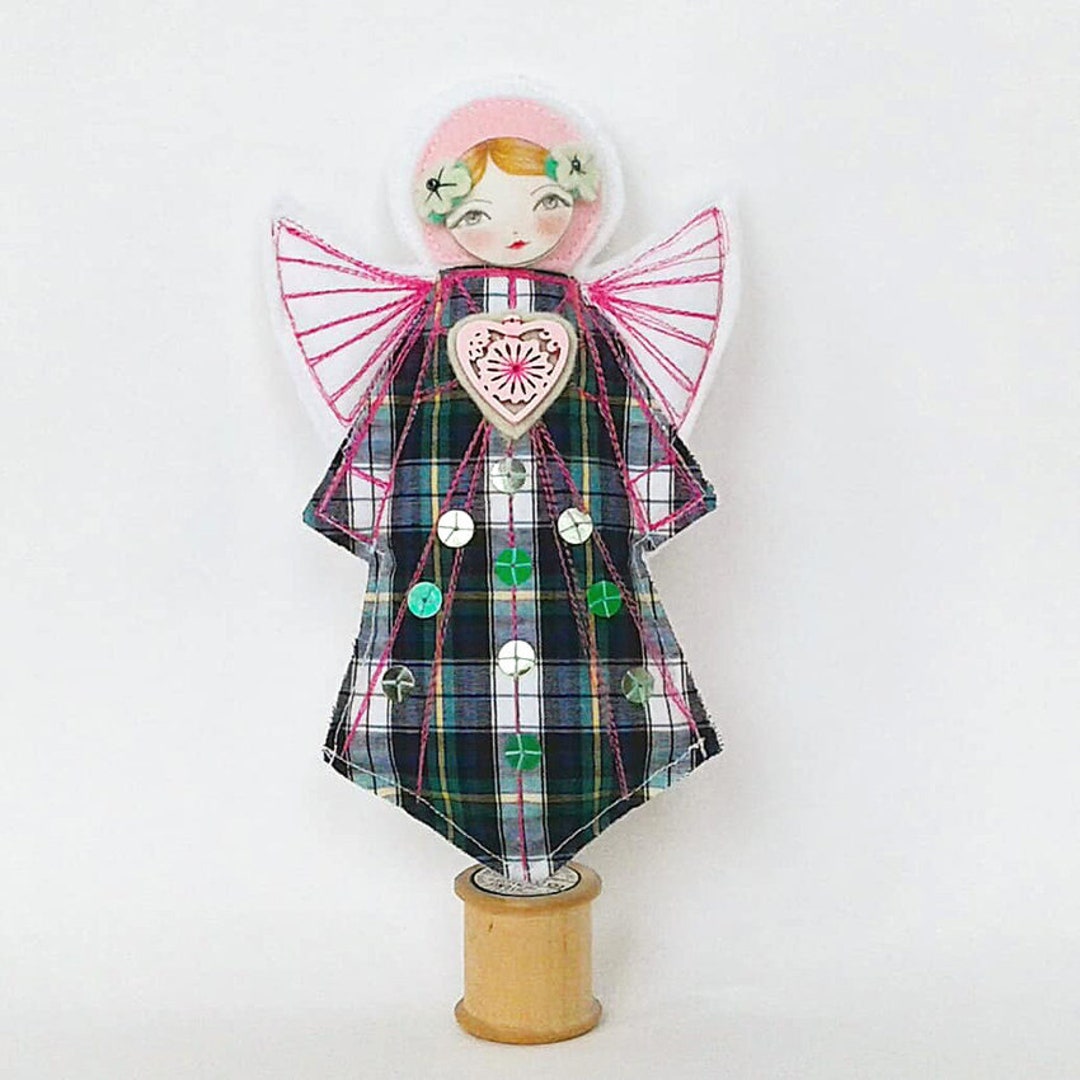 Scottish Tartan Angel Ornament, Handmade Angel Decoration, Gift for Her ...