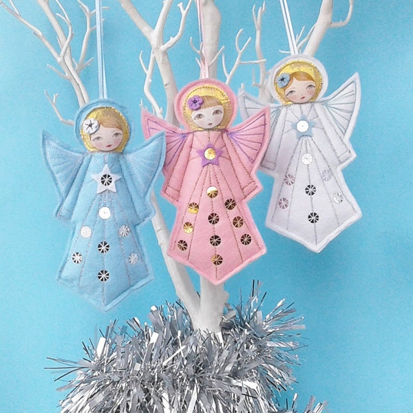 PDF Sewing Pattern, Felt Angel Pattern, Modern Folk Angel Template, DIY ...