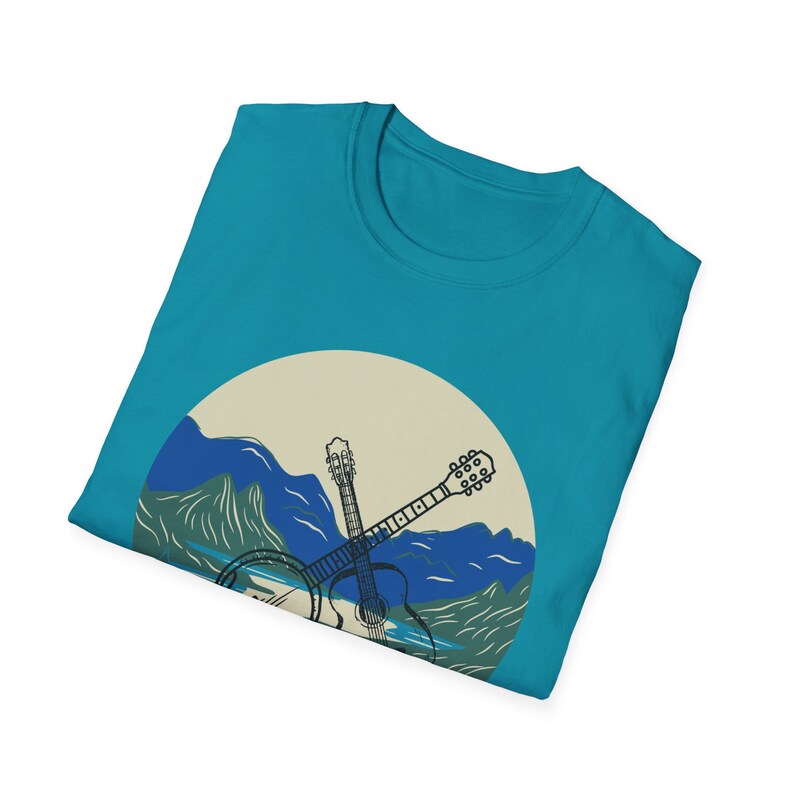Banjo and Guitar Graphic Tee - Etsy