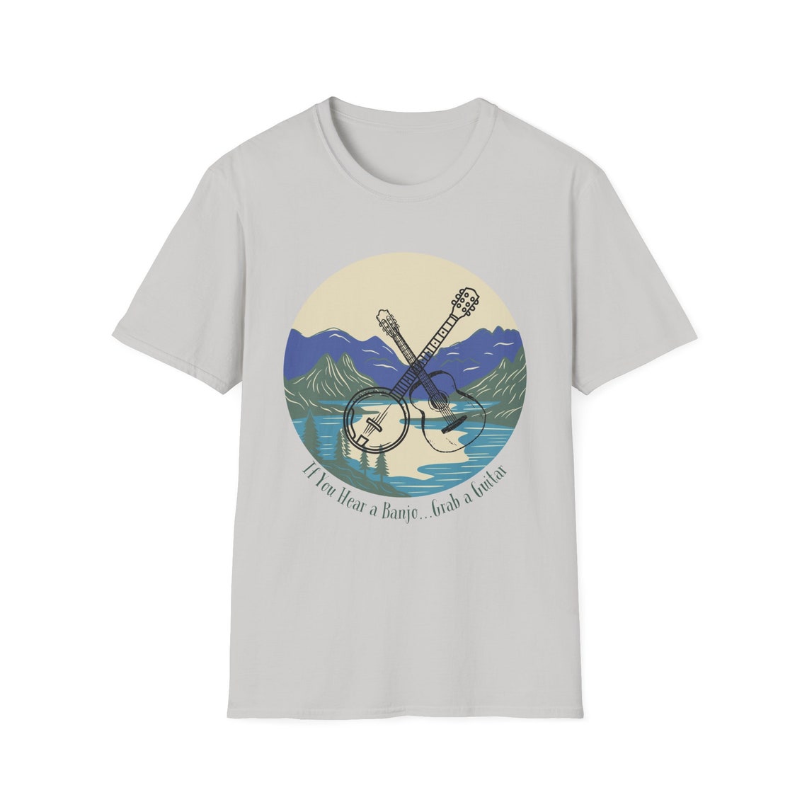 Banjo and Guitar Graphic Tee - Etsy