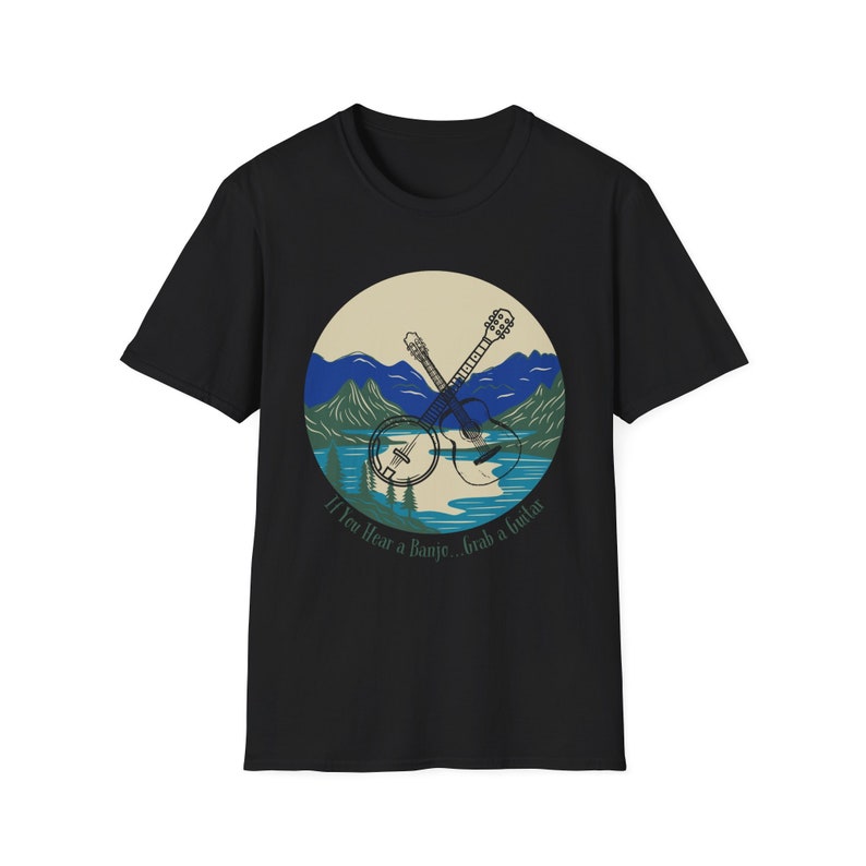Banjo and Guitar Graphic Tee - Etsy