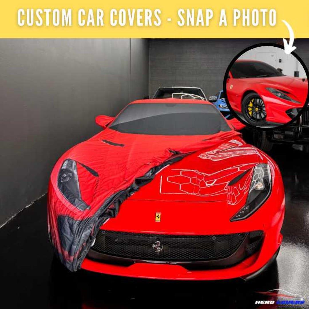 Personalized Ferrari 812 Superfast Car Covers - Custom Realistic Design ...