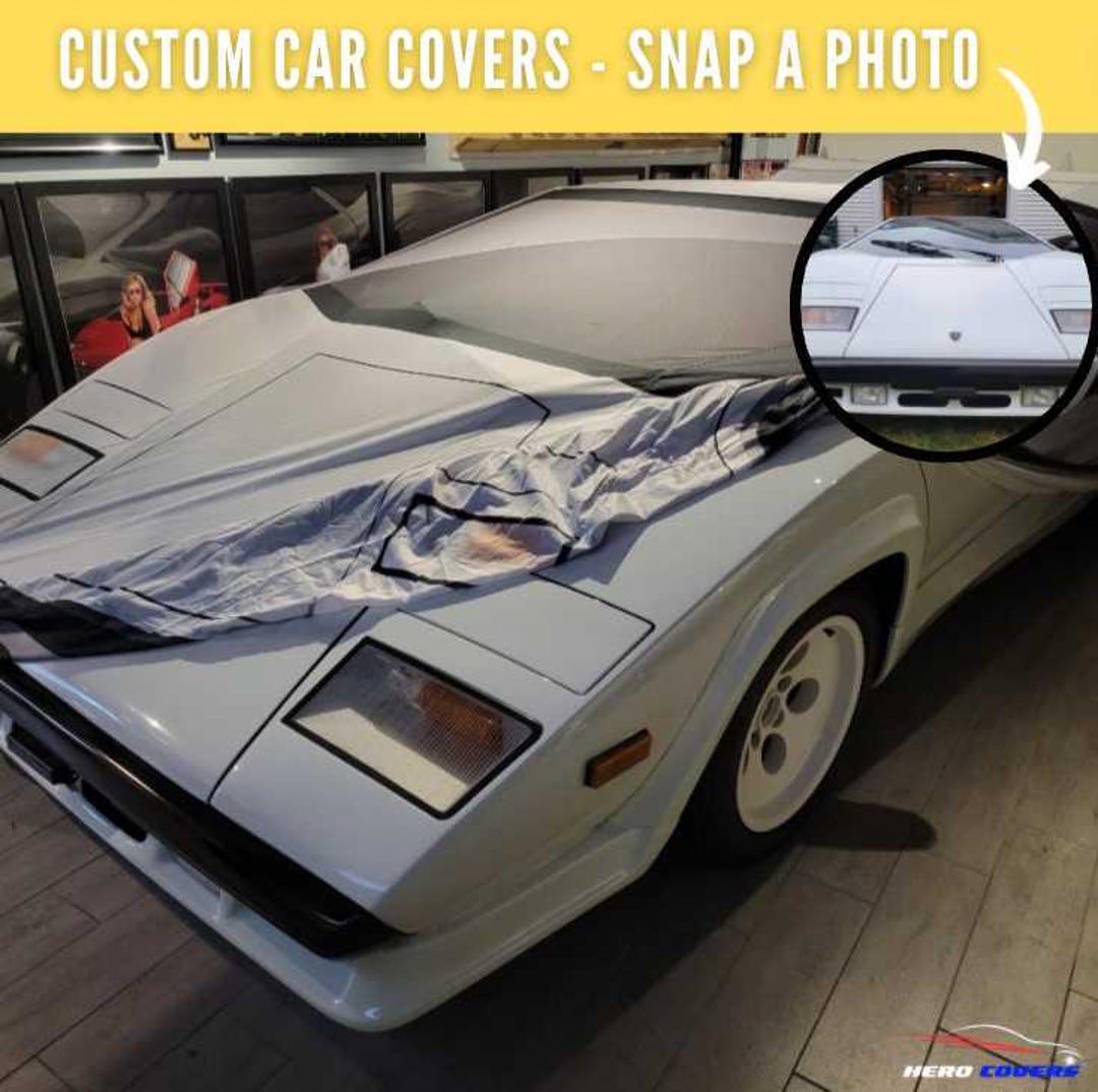 Personalized Lamborghini Countach Car Covers - Custom Realistic Design ...
