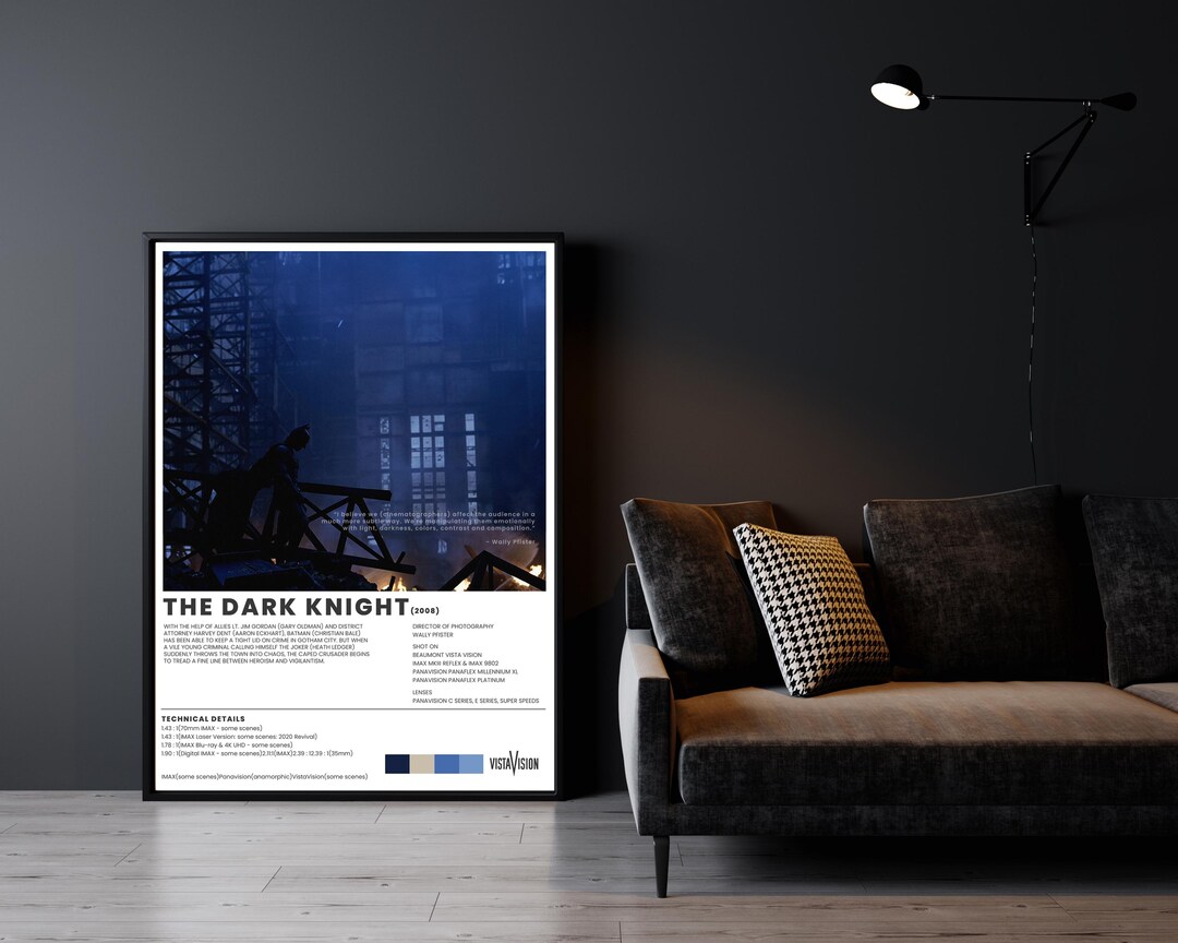 The Dark Knight Movie Poster, Movie Poster Wall Art, Vintage Wall Decor ...
