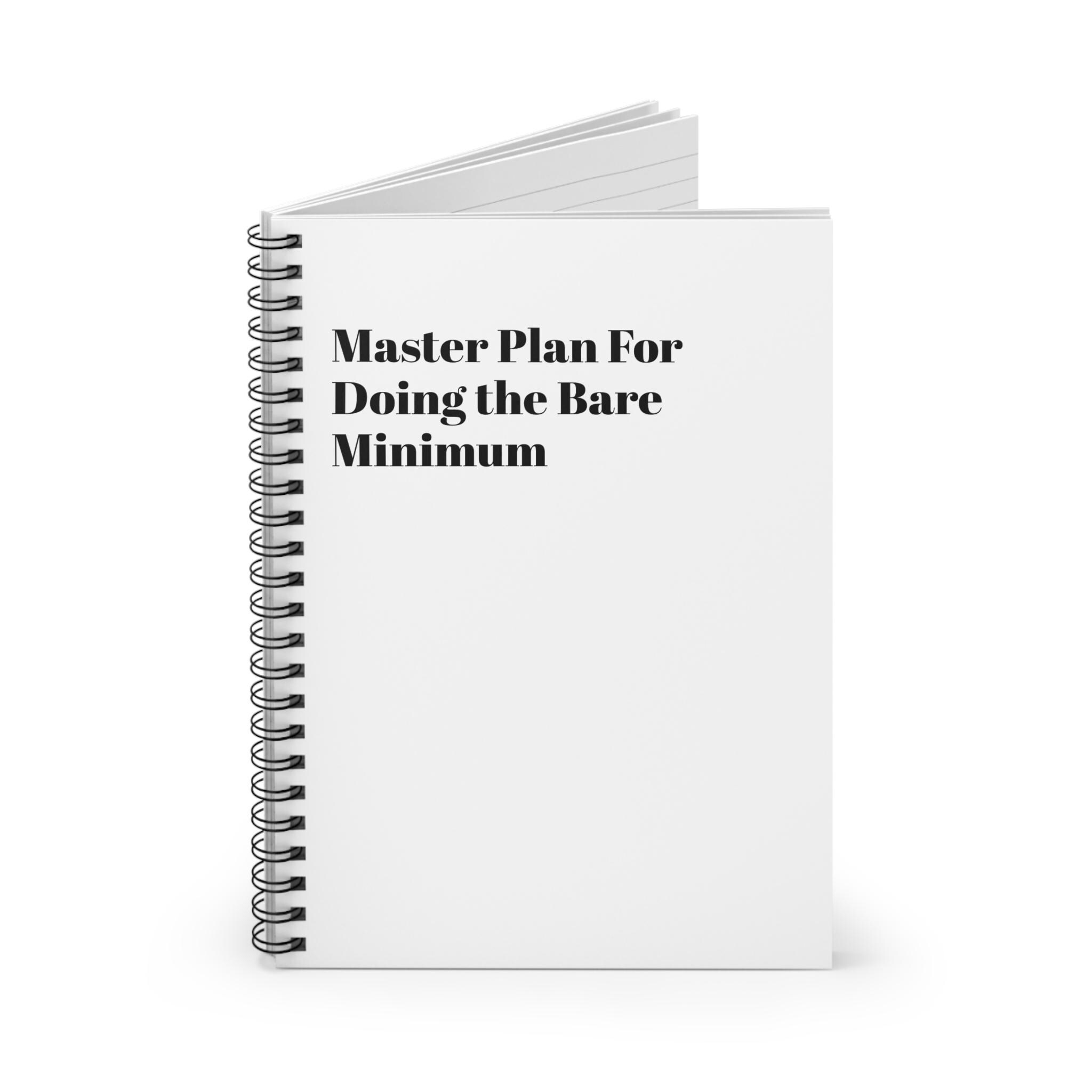 Master Plan Spiral Notebook | Fun Office Supplies, Motivation Journal, Gift for Students, Task ...