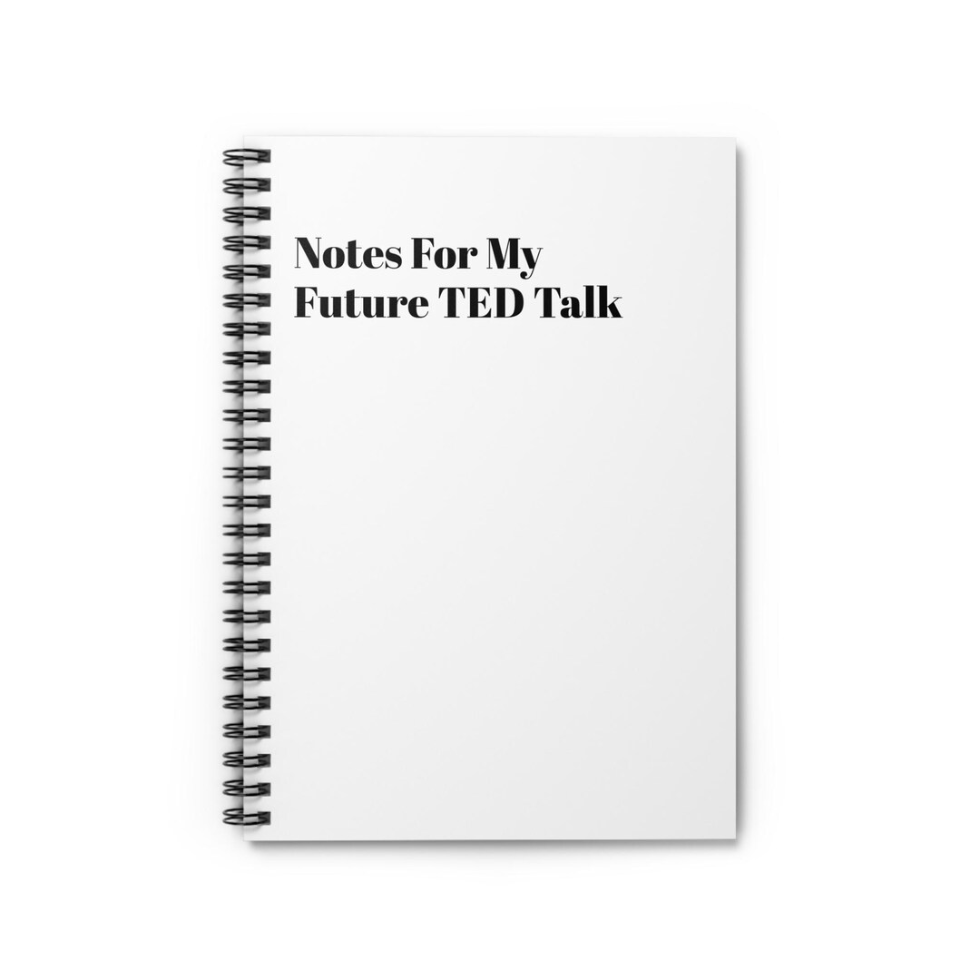 TED Talk Spiral Notebook: Motivational Writing Journal - Etsy