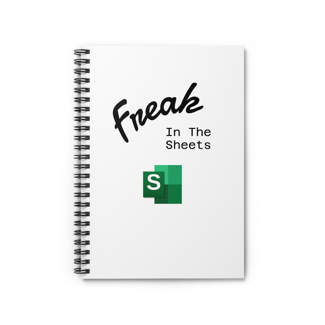 Funny 'freak in the Sheets' Spiral Notebook – Excel Expert Gift - Etsy