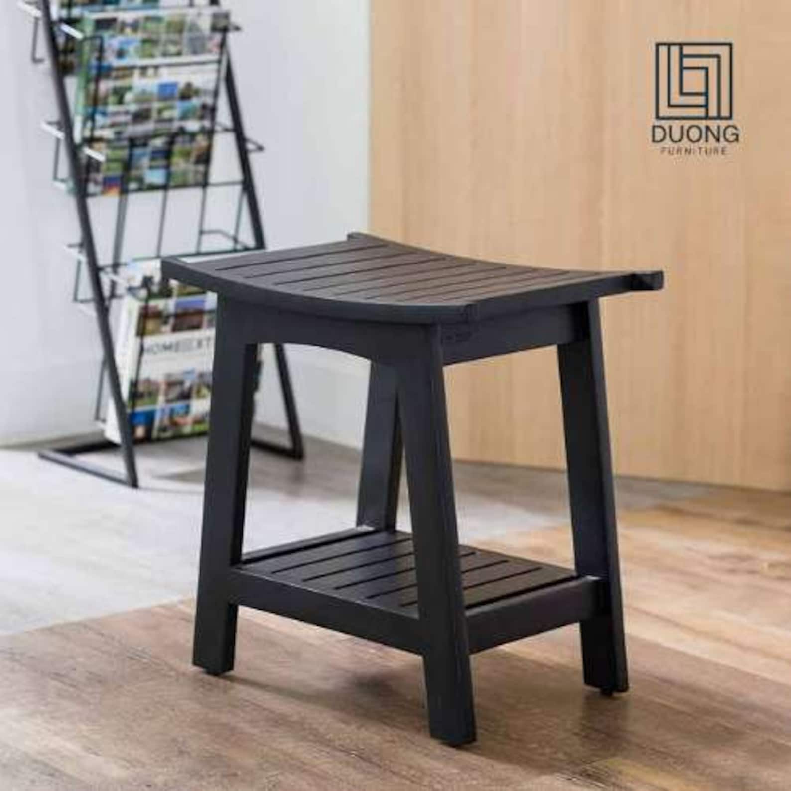 Wooden Bathroom Vanity Stool - Etsy