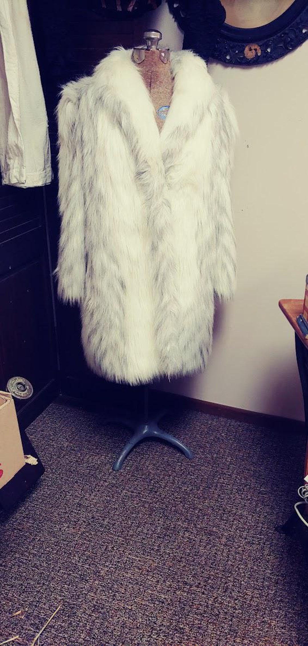Vintage 1980's Casper Faux Fox Fur Coat SZ 13 - Etsy