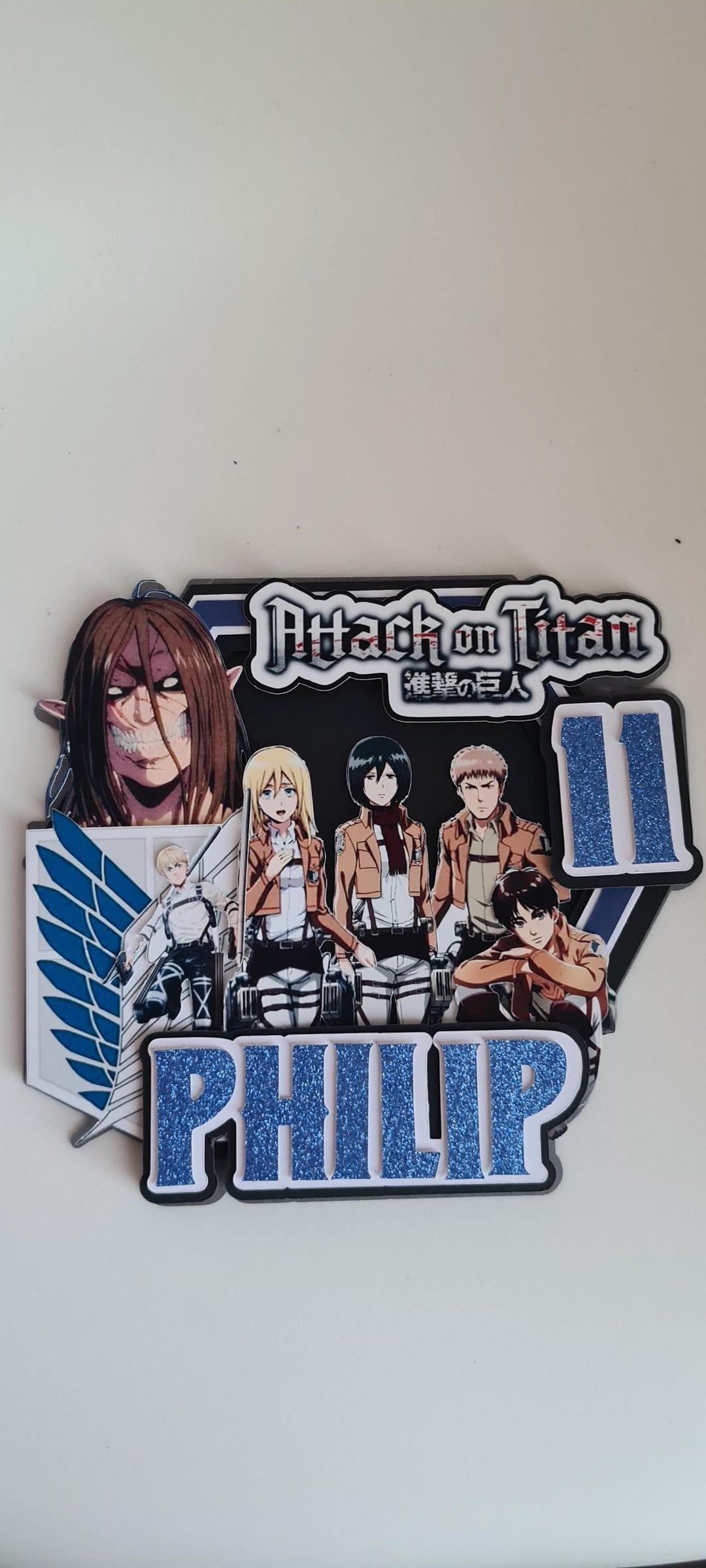 Cake Topper Paper Decoration for Birthday Cake - Attack on Titan ...