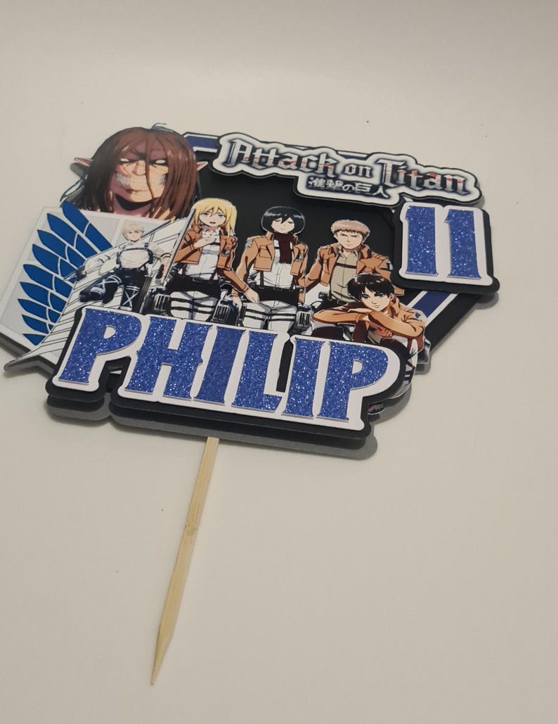 Cake Topper Paper Decoration for Birthday Cake - Attack on Titan ...