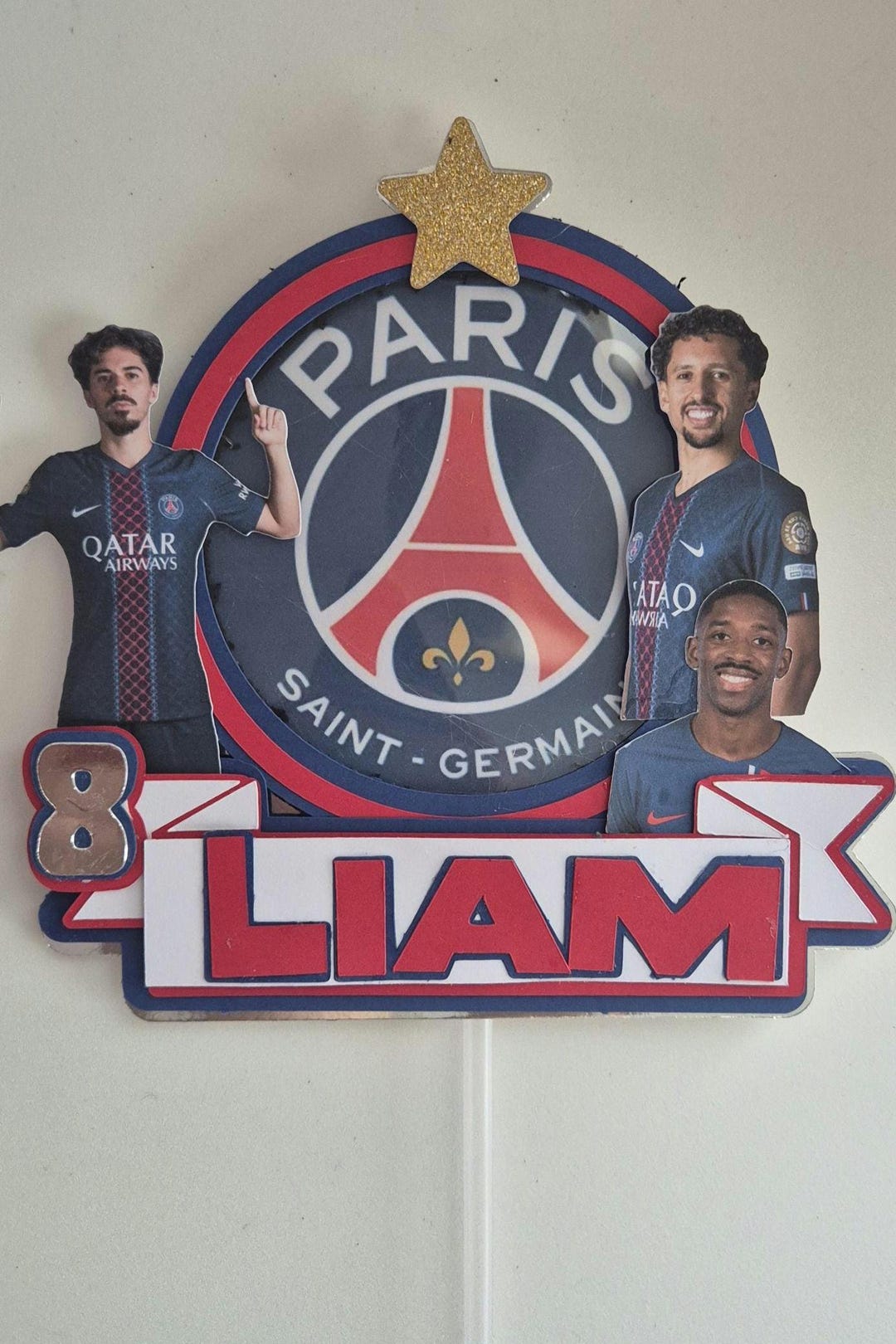 Cake Topper - Paper Decoration for Birthday Cake - Football Team - PSG ...