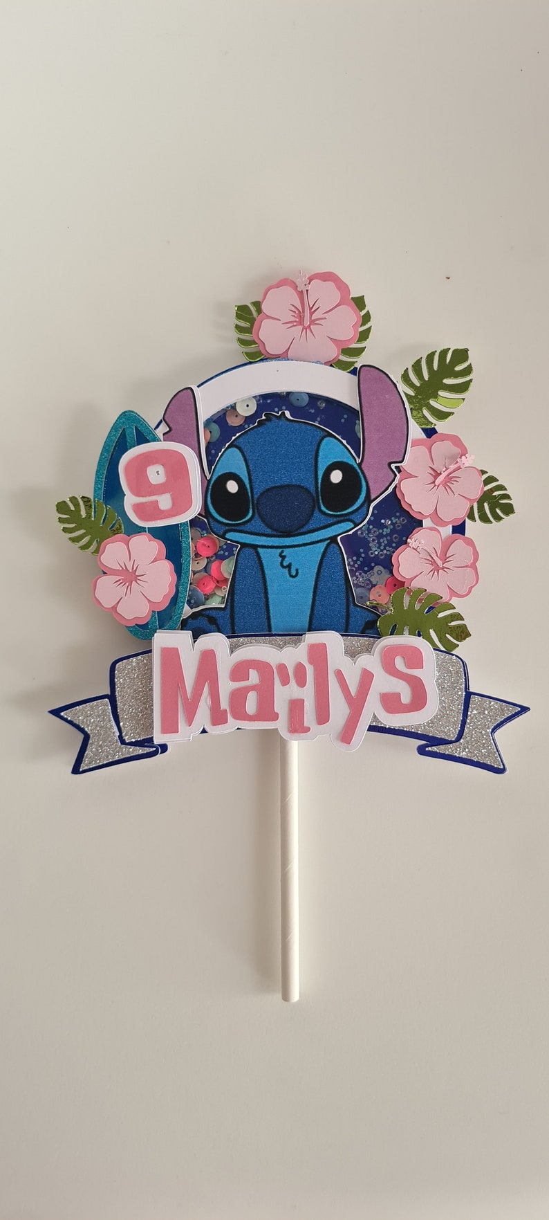 Cake Topper Stitch Paper Decoration for Birthday Cake Stitch Character ...