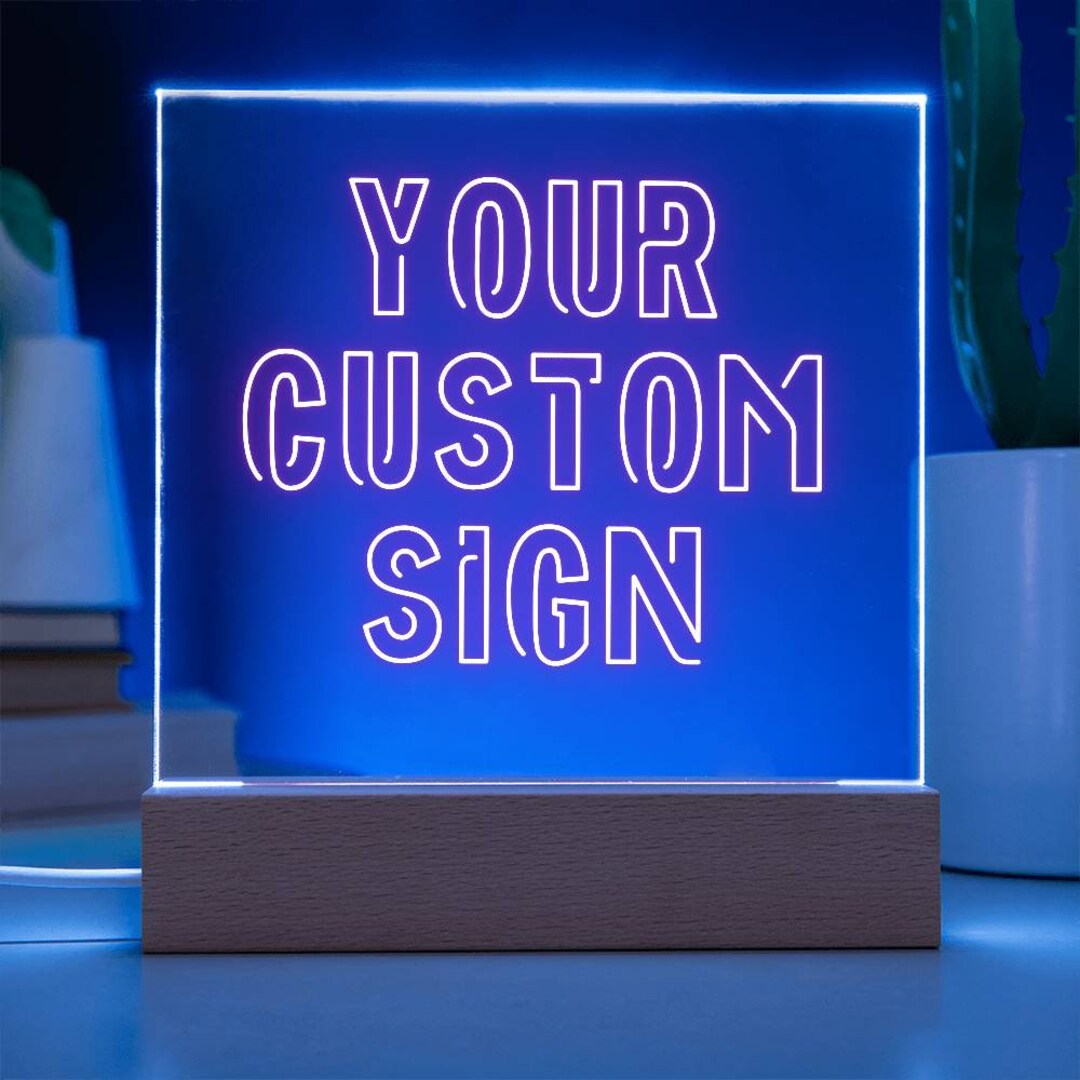 Custom Acrylic Plaque, Personalized Acrylic Plaque, Custom Neon Sign ...