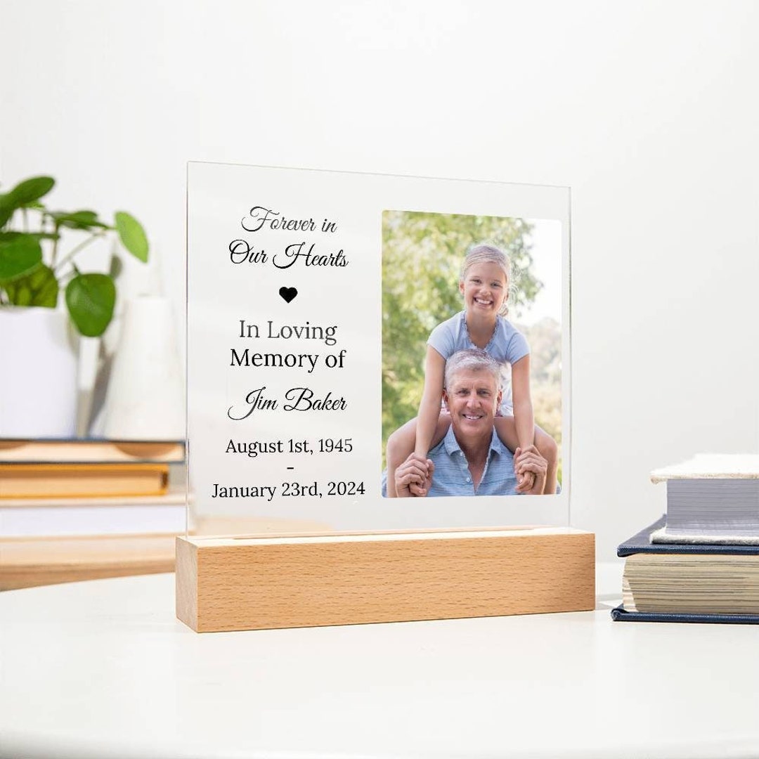 In Loving Memory, in Memoriam, Custom Memorial Photo Plaque ...