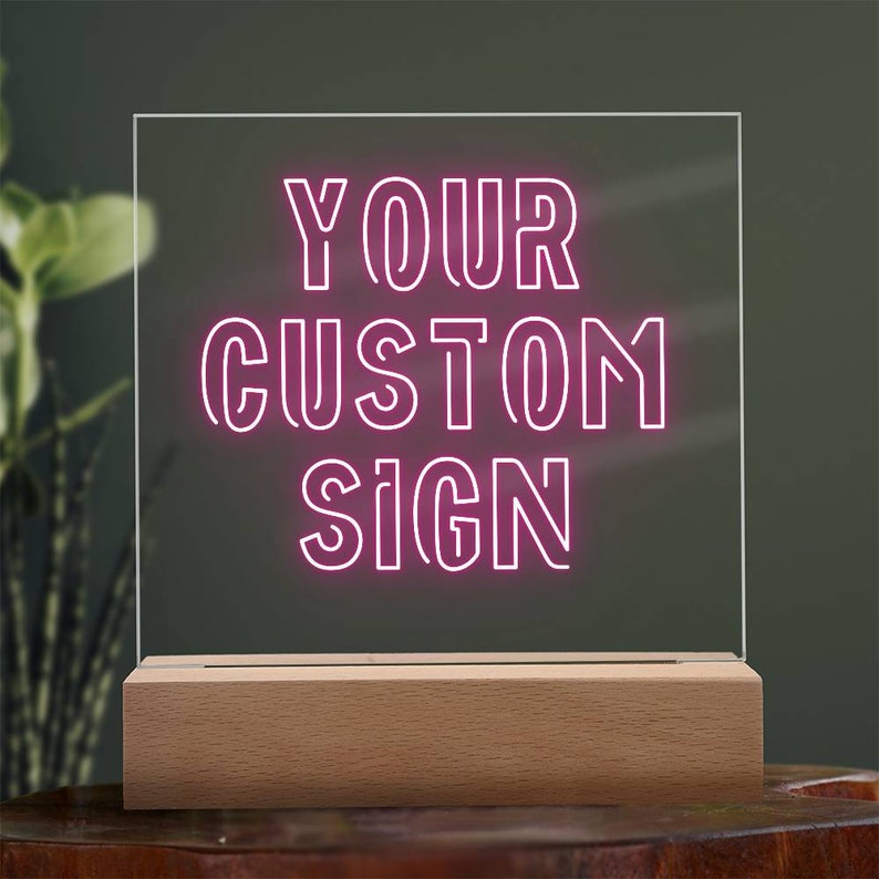 Custom Acrylic Plaque, Personalized Acrylic Plaque, Custom Neon Sign ...