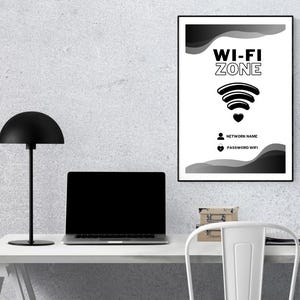 20 Wifi Signage Bundle Template, Stay Connected in Style, Wifi Sign ...