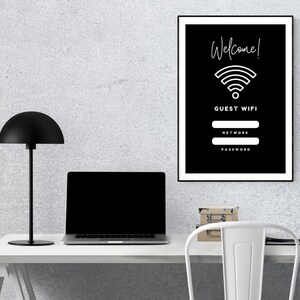 20 Wifi Signage Bundle Template, Stay Connected in Style, Wifi Sign ...