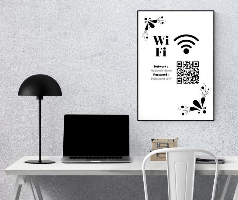 20 Wifi Signage Bundle Template, Stay Connected in Style, Wifi Sign ...