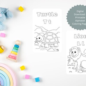 Printable Alphabet Animals Coloring Pages for Toddlers & Preschoolers ...