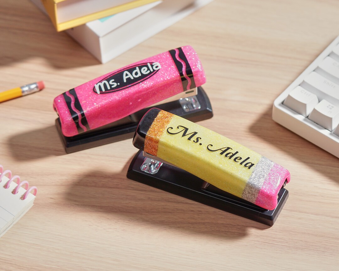 Personalized Glitter Stapler, Epoxy Resin Staplers, Cute Handmade ...
