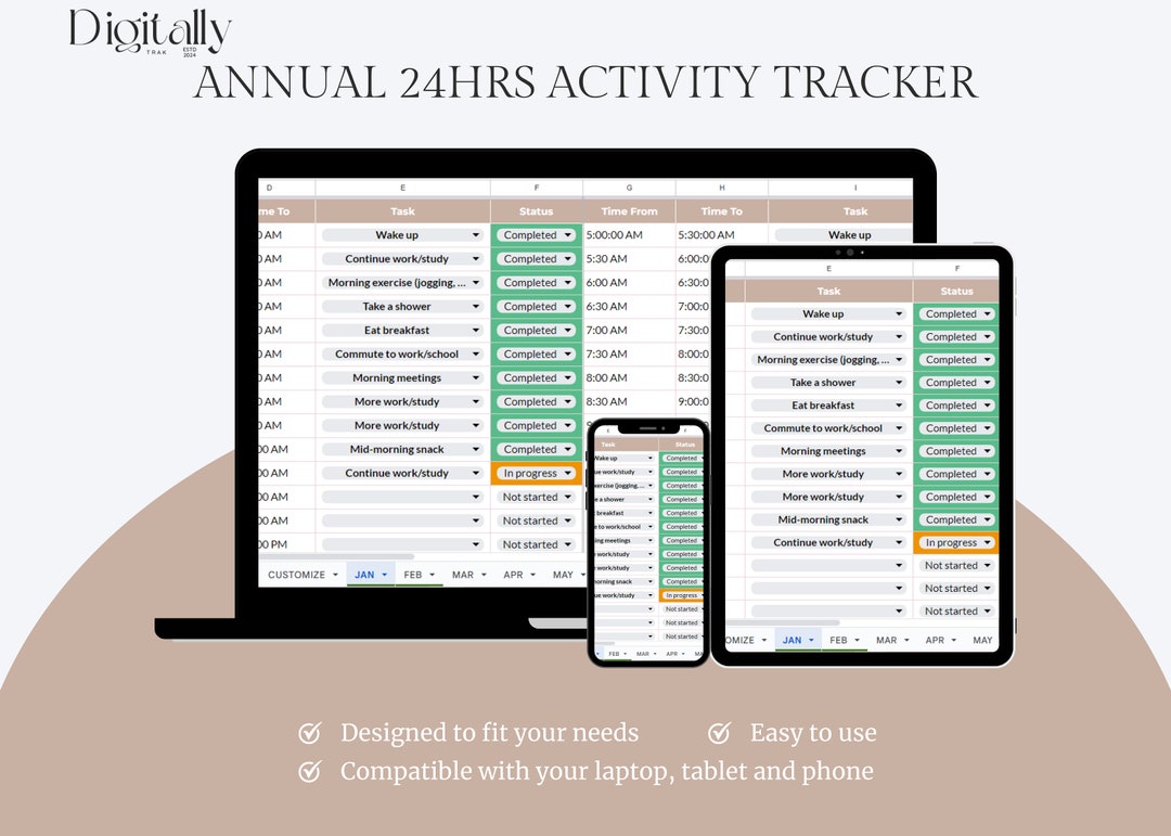 Daily Activity Tracker | Weekly Planner | Monthly Task Organizer ...