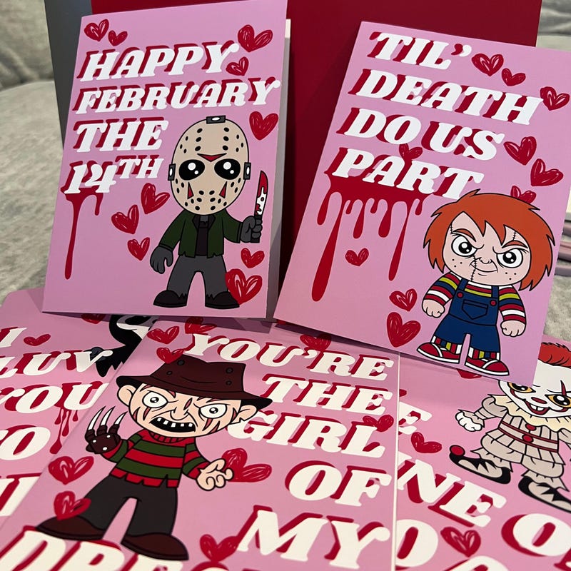 Horror Valentine Cards - Etsy