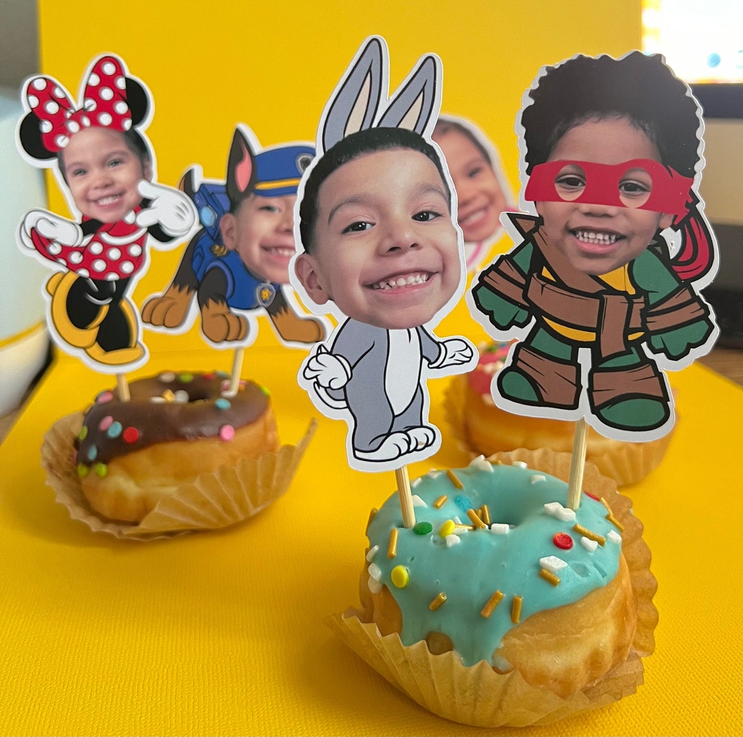 Custom Face Cupcake Toppers - Etsy