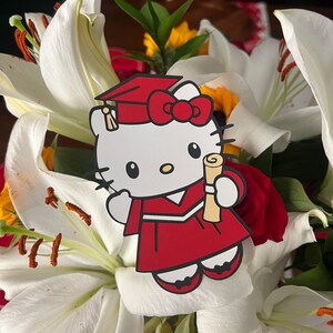 Hello Kitty Graduation Bouquet Toppers - Etsy