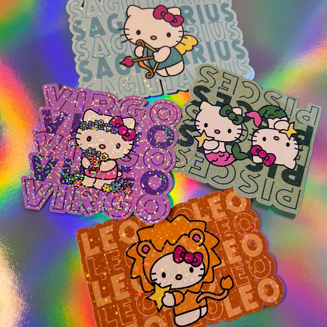 Hello Kitty Holographic Horoscope Sticker - Etsy