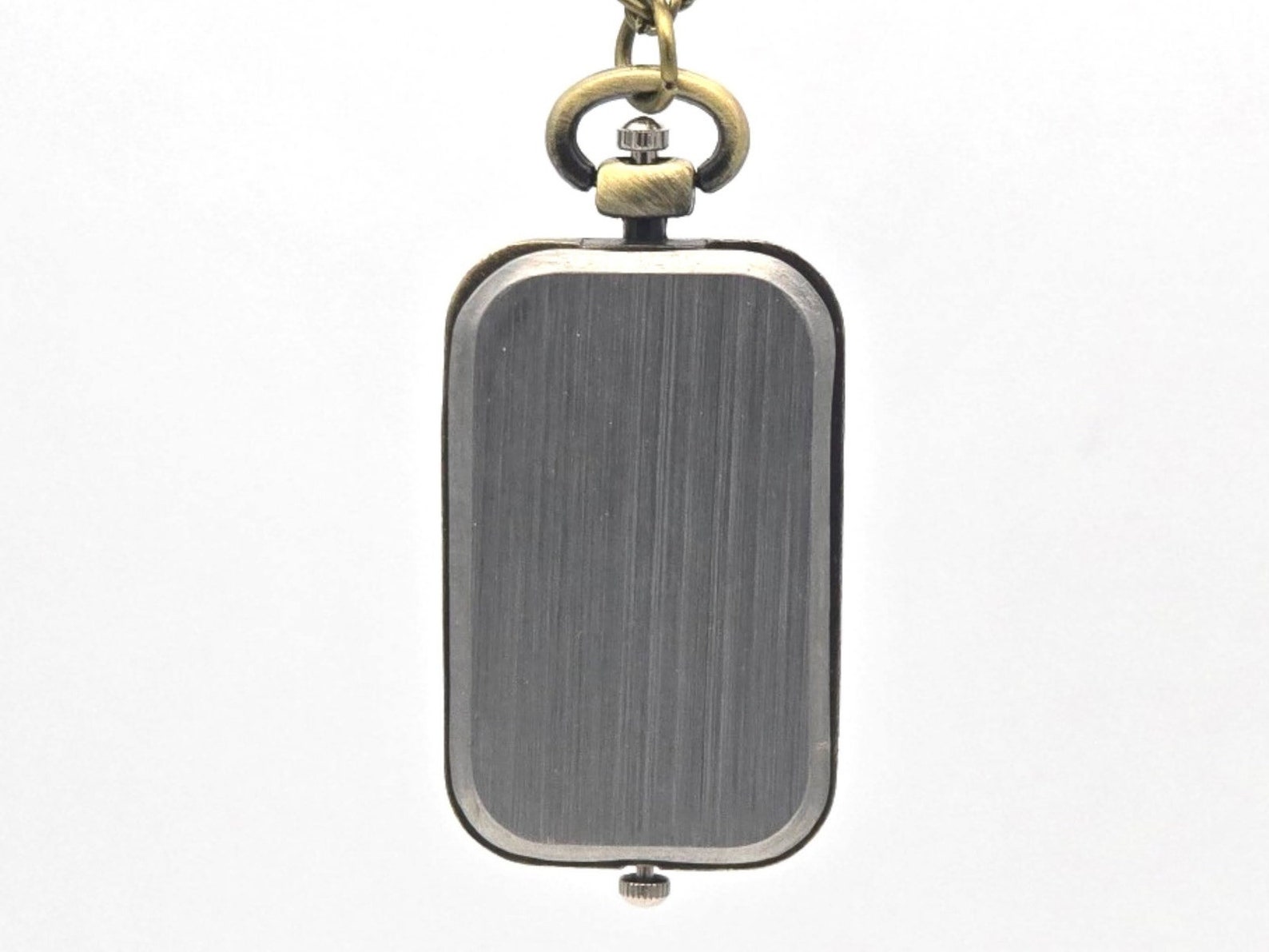 Vintage Look Dual Time Zone Pendant Watch - Brass Necklace, Retro ...
