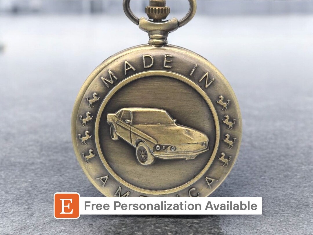 Classic Car Pocket Watch NEW Gift Vintage Antique Look Auto Car ...