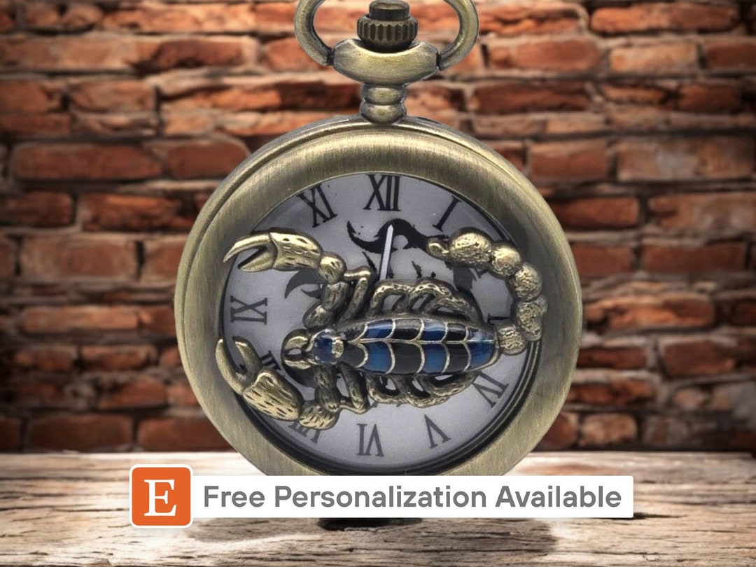 Scorpion Pocket Watch NEW Vintage Bronze Finish Gift Insect Graduation ...