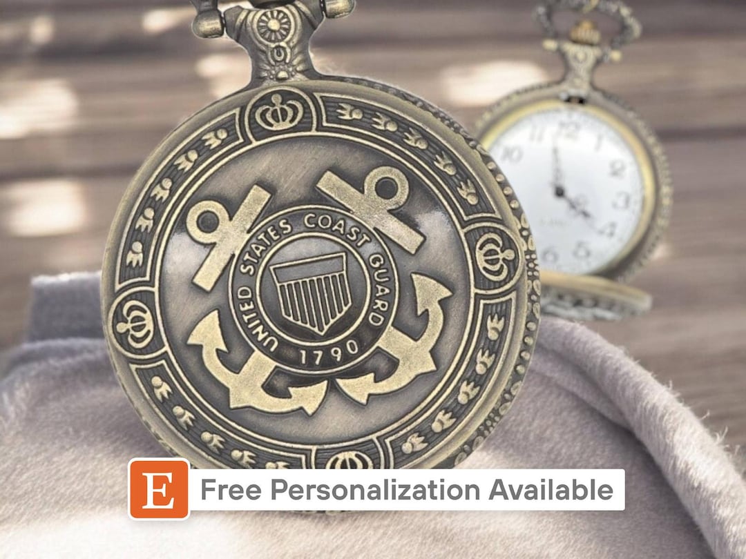 U.S. Coast Guard Pocket Watch - Personalized Heroic Service Gift USCG ...