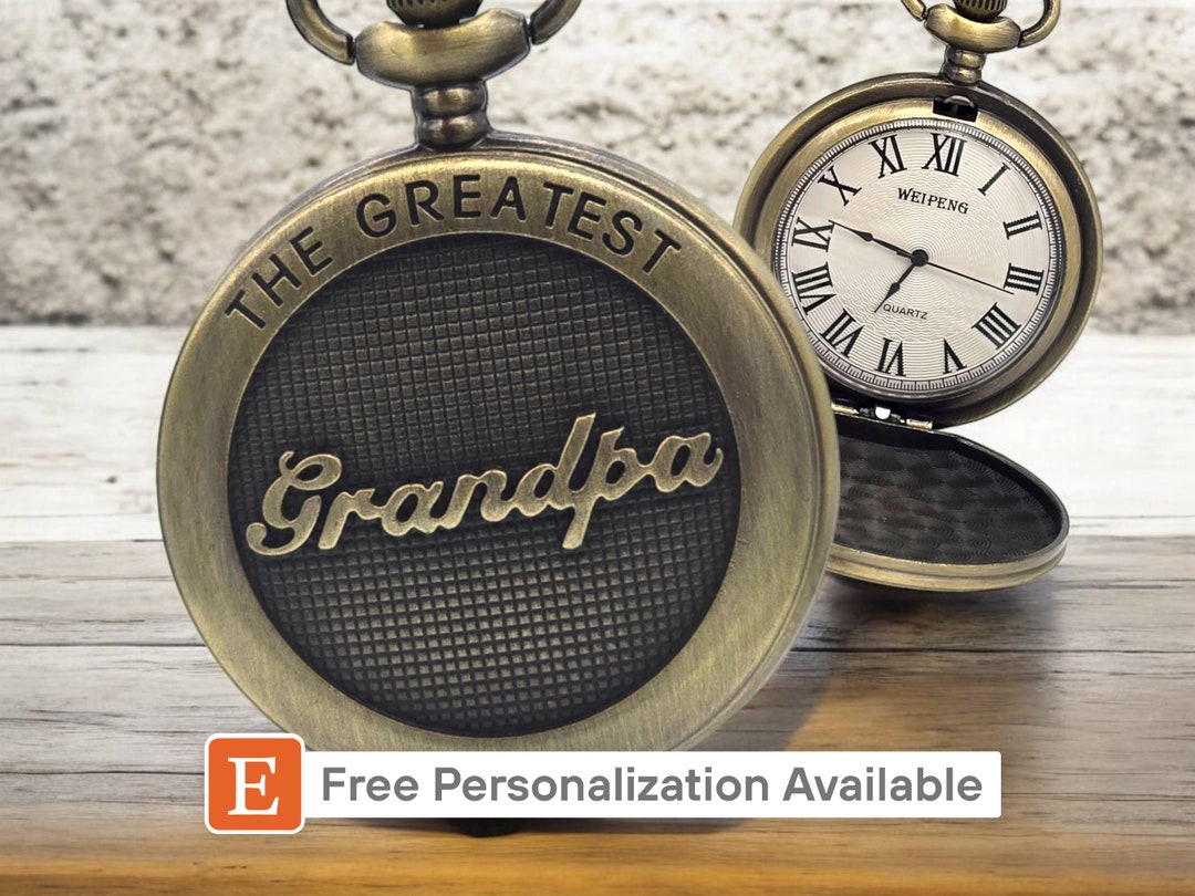 Greatest Grandpa Pocket Watch - Classic Vintage Look, Thoughtful Gift ...
