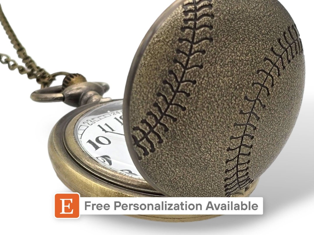 Baseball Pocket Watch – Vintage-inspired Sports Gift, Player MVP Award ...