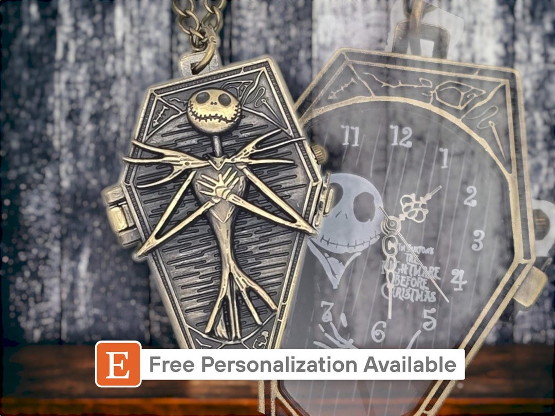 Jack Coffin Pocket Watch - Pendant Necklace for Nightmare Fans ...