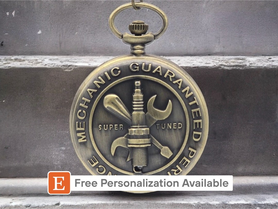 Mechanic Pocket Watch – Vintage-inspired Auto Diesel Truck Car Worker ...