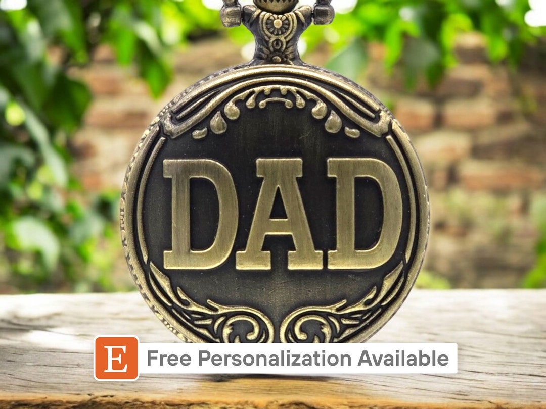 DAD Pocket Watch – Vintage Look Bronze, Ideal Father's Day Gift ...