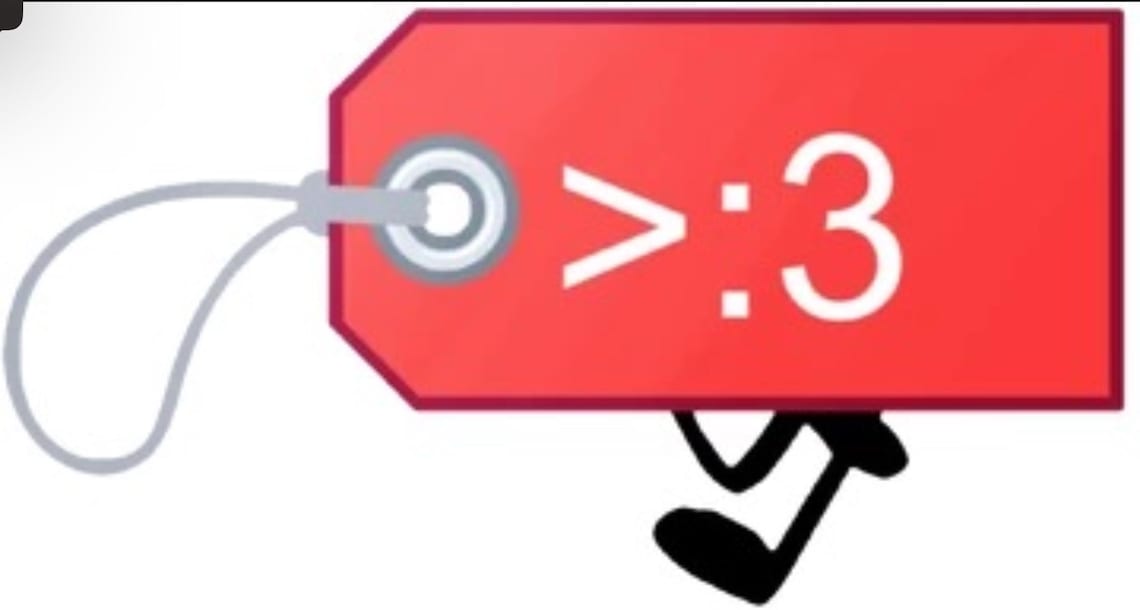 Price Tag/ Taggy From TPOT/ BFB /BFDI Fan Made Plushie! - Etsy