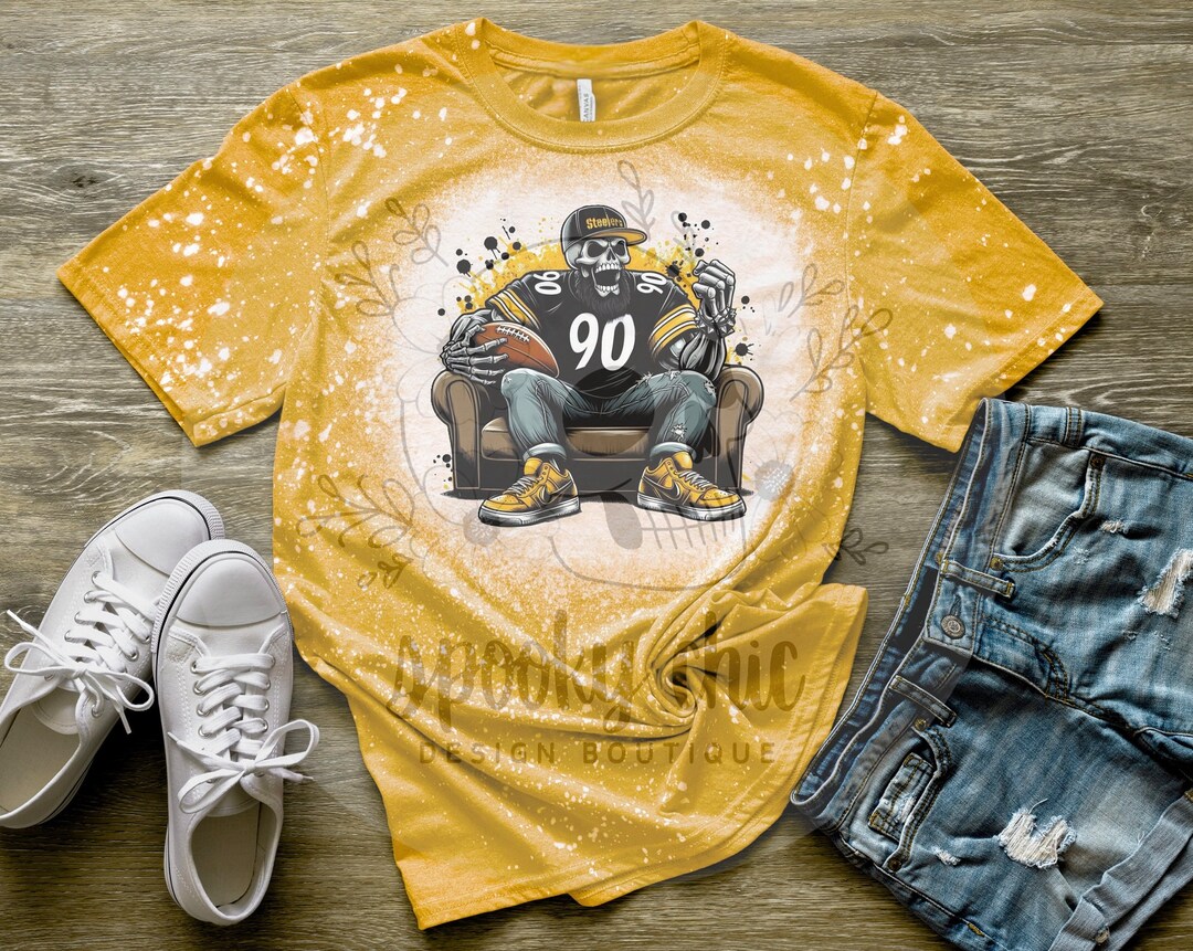 Pittsburgh Steelers Football NFL Sports Game Day Skeleton Fall Graphic ...