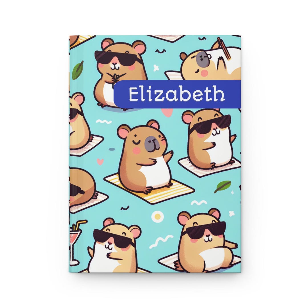 Personalized Journal, Capybara Design, Notebook With Matte Finish - Etsy