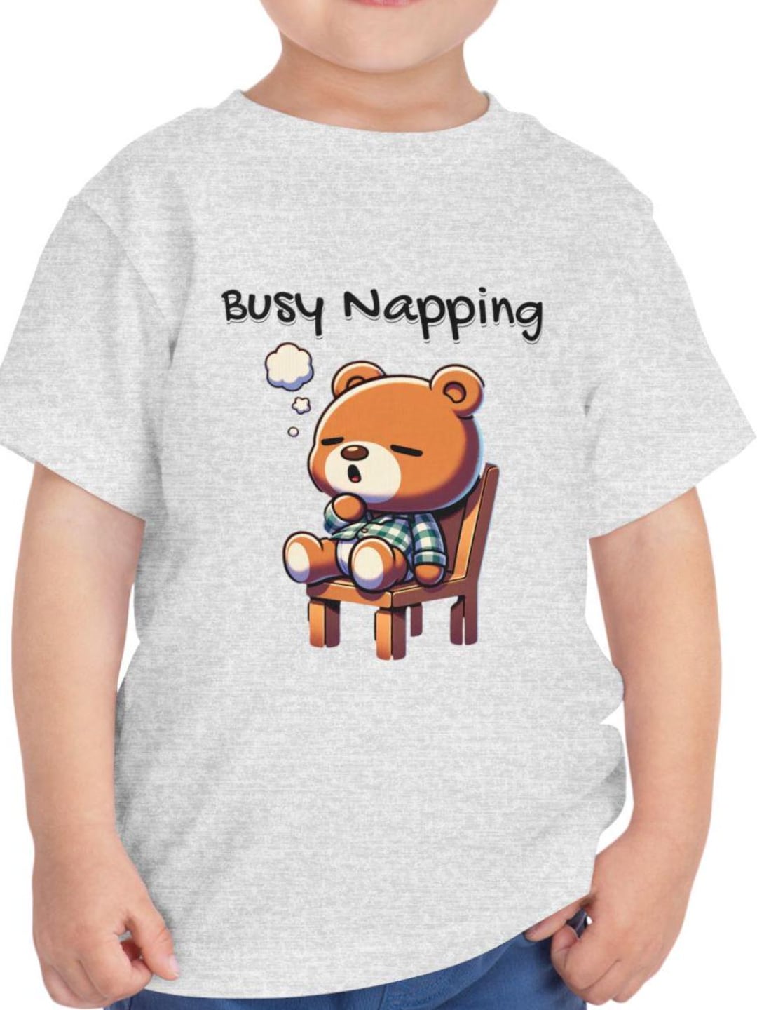 Busy Napping Teddy in a Chair, Toddler Short Sleeve Tee Unisex Design ...